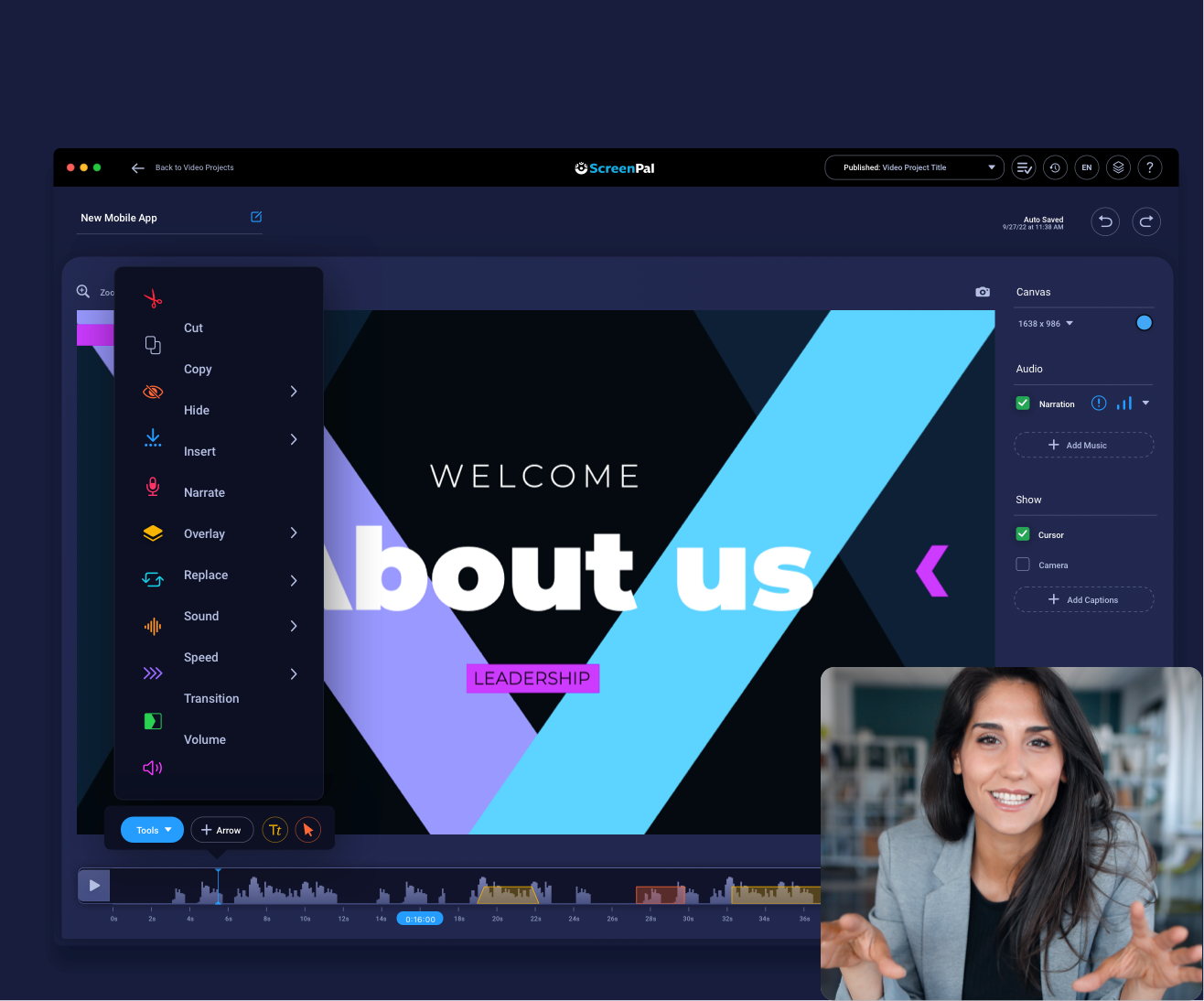 Free Video Editor - No Watermark Video Editing - ScreenPal
