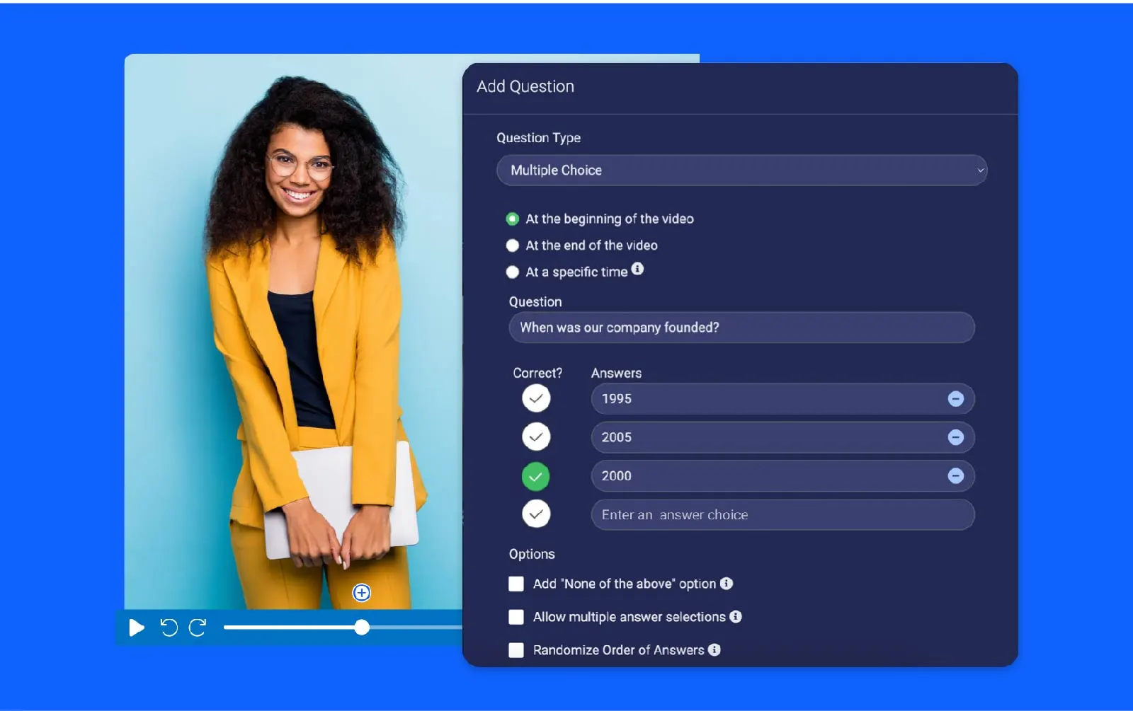Video Quizzing - Interactive Quizzes, Polls and Surveys for any Learner ...