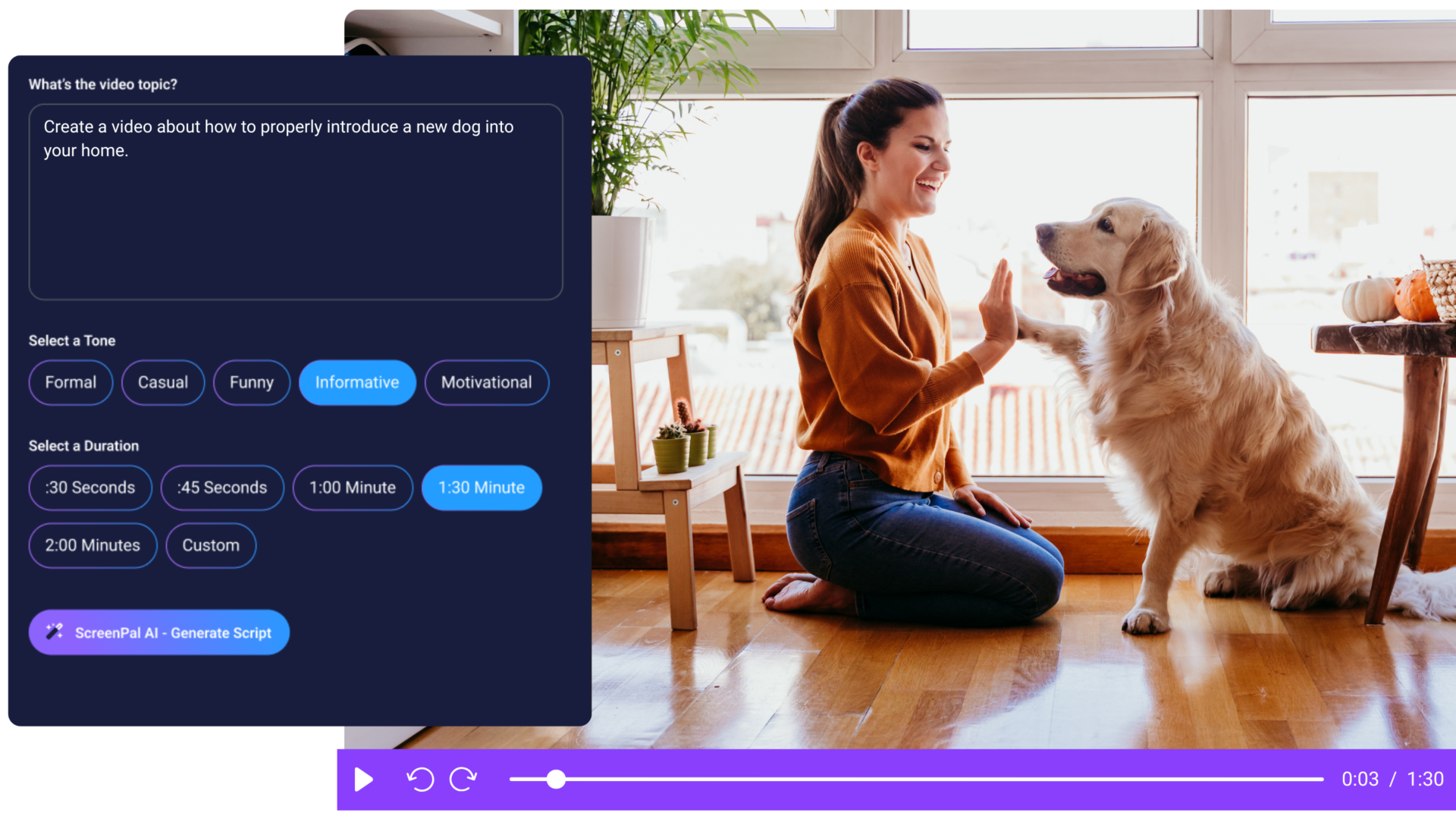 AI Video Generator - Quickly Create Original Videos - ScreenPal